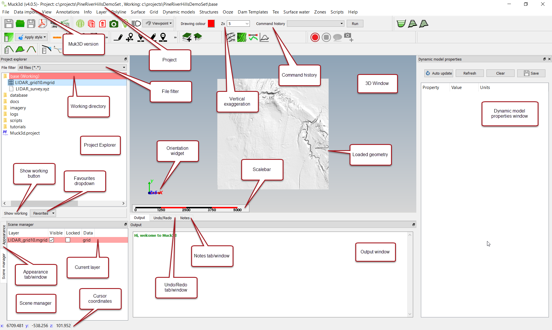 Muk3D User interface